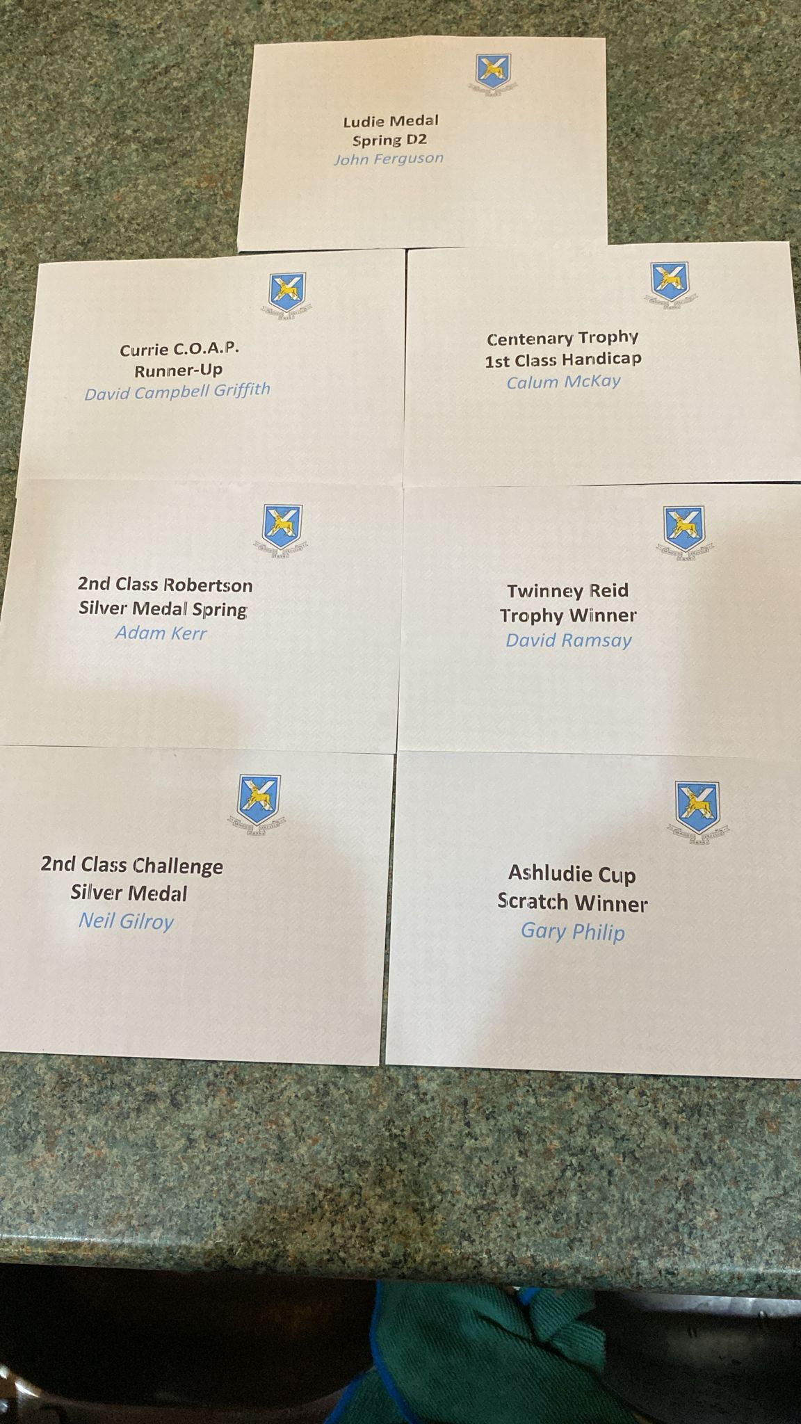 Winnings for Collection | Monifieth Golf Club